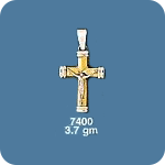 14K Two Tone Crosses - The Crystal Pineapple